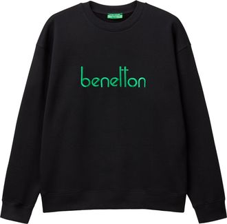 Benetton Herren Maglia G/C M/L 3fwyu109s Sweatshirt ohne Kapuze, Schwarz, XL