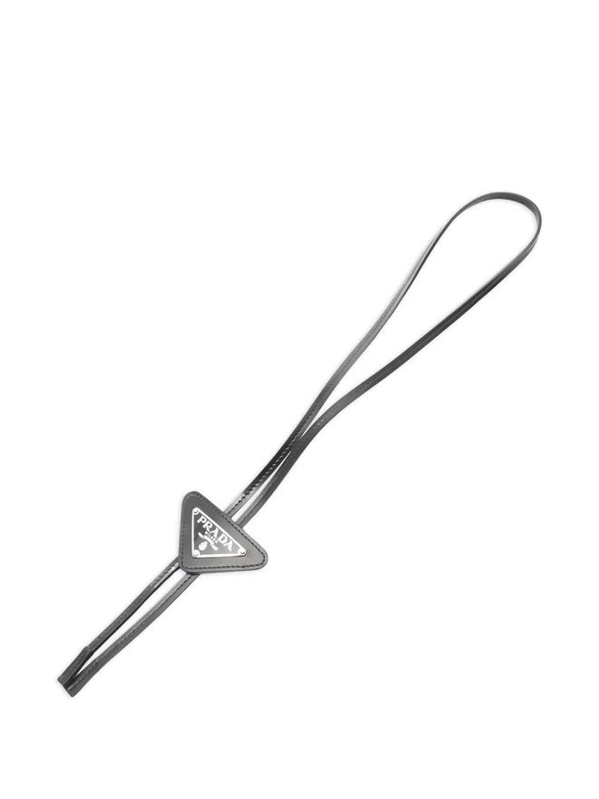 2020s Bolo Krawatte aus Leder - Schwarz