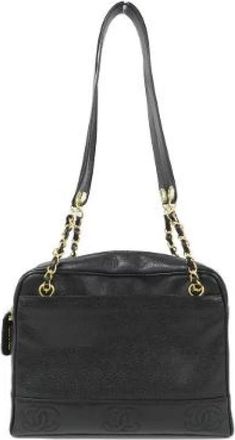 Chanel Pre-owned Sac bandouli&egrave;re en cuir Caviar - Femme - Pre-owned - Noir - Taille: ONE Size