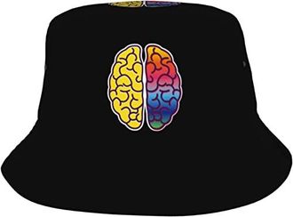 Generic Doux Chapeau Bob hémisphères cérébraux Humains Pecheur Chapeaux Unisex Bobs Femme pour Voyage Filles Hommes