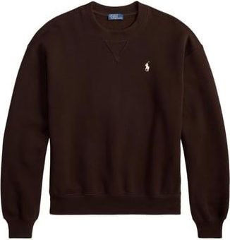Polo Ralph Lauren Sweat logo brod&eacute; en coton m&eacute;lang&eacute;