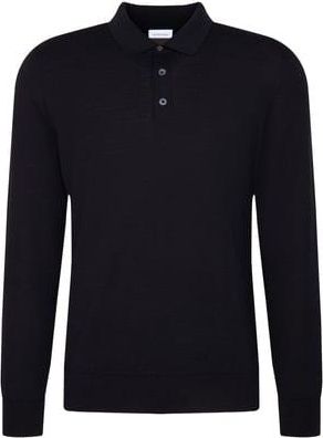 Seidensticker Polo manches longues droit en laine