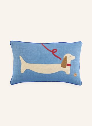 Jonathan Adler Jonathan Adler Dekokissen Playa Dachshund Mit Glitzergarn blau