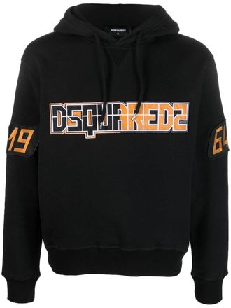 Dsquared2 hoodie &agrave; logo imprim&eacute; - Noir