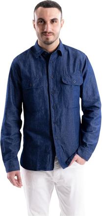 Xacus Homme, Chemises, Bleu, Taille: XL Camicia Heritage