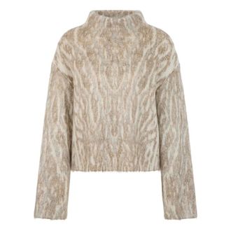 Marc Cain Pull Style Ocelot - Femme - Pulls - Gris - Taille: 44 FR