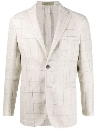 Corneliani blazer &agrave; carreaux - Tons neutres