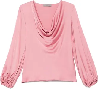 D.exterior blouse &agrave; lien de resserrage - Rose