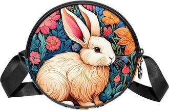 Generic Petit sac &agrave; bandouli&egrave;re circulaire pour femme, petit sac &agrave; bandouli&egrave;re avec fermeture &eacute;clair et bretelles r&eacute;glables style d&eacute;contract&eacute; pour femmes et f