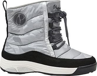 Pepe Jeans London Jarvis Camu Bottines, Argenté (934), 37 EU