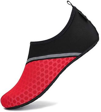 Saguaro Chaussures Aquatiques Homme Femme Chaussures de Plage Léger Chaussons Sport Xiebian-Rouge 40/41 EU