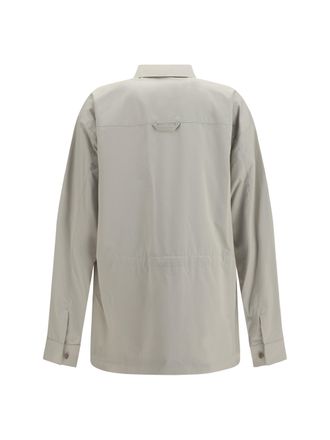 Rier Womens Cotton Zipped Pockets Jacket Light Grey Suit