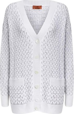 Missoni cardigan à poches plaquées - Blanc