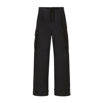 Dolce & Gabbana Homme, Pantalons, Noir, Taille: M Cotton Cargo Pantalons