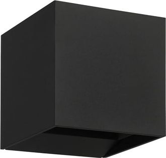 Eglo LED Außenleuchte Calpino 3, Wandleuchte außen mit Up und Down Beleuchtung, Wand Außenbeleuchtung aus Metall in Schwarz, Außenlampe warmweiß, IP54