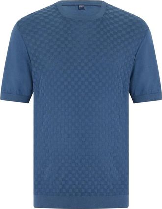 Fedeli Homme, Pulls, Bleu, Taille: 5XL Pull en Tricot Ras du Cou