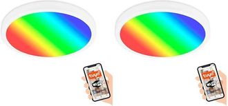 Briloner LED Deckenlampe Smart, WiFi LED Deckenleuchte Dimmbar, einstellbare Farbtemperatur, Bunte Farben, Lampe, Sprachsteuerung, Wohnzimmerlampe, Schlafzimme