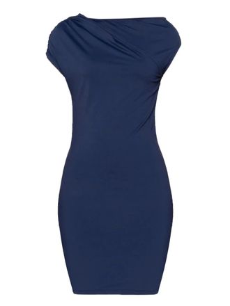 Patrizia Pepe robe à encolure asymétrique - Bleu