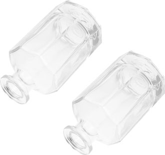 Soimiss 2 Stück Teiliges Weiße Glas Aromatherapie Flaschen Nachfüllbare Ätherische Ölbehälter Quadratische Duftflakons für Zuhause Badezimmer Schlafzimmer und