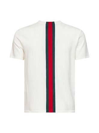 Gucci Mens Knit T-Shirt White Wool Knitwear Sweater