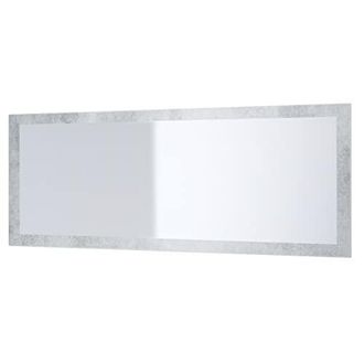 Vladon Miroir Lima, Miroir Mural avec Cadre de Style Moderne, Blanc Haute Brillance (139 x 55 cm)
