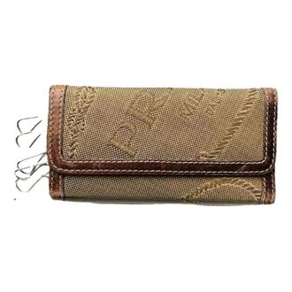 Prada Porte-cl&eacute;s en cuir Pre-owned - Femme - Pre-owned - Beige - Taille: ONE Size