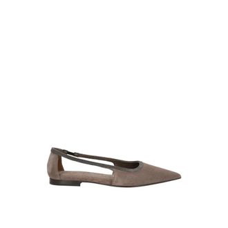Brunello Cucinelli Suede Flats - - Shoes - Damen - Grau - 39 EU