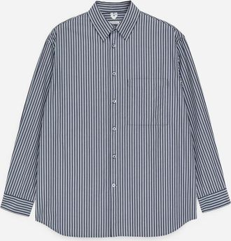Arket Oversized-Hemd Aus Popeline -Blau