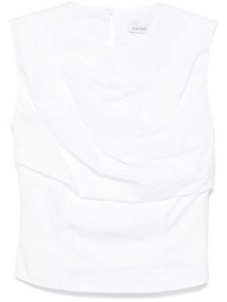 Viktor & Rolf blouse à design plissé - Blanc