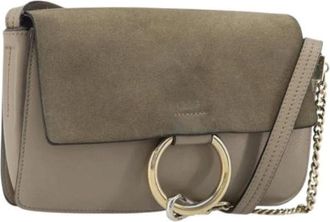 Chlo&eacute; Sac bandouli&egrave;re en daim Pre-owned - Femme - Pre-owned - Gris - Taille: ONE Size