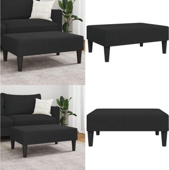 vidaXL Vidaxl - Fußhocker Schwarz 77x55x31 cm Samt - Samtsessel - Hocker Schwarz - Beistelltisch - Fusshocker - Lounge Möbel - Home & Living