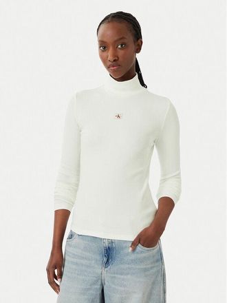 Calvin Klein Jeans Rollkragenpullover LV047D203G Wei&szlig; Slim Fit