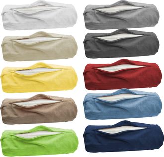 Kneer Nackenrollenbezug Frottee Reißverschluss für 15x40 cm Nackenrollen Farbe: Schiefer