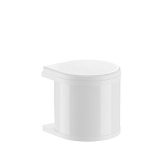 Hailo Abfallsammler 3512001 | Mono Schwenkeimer 12 Liter mit Schwenkautomatik | Einbau ab 40 cm Unterschrank mit Drehtür | Küchenabfallsammler Müllsystem | 