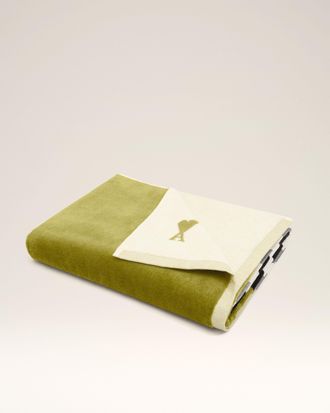 Ami Serviette Verte Bicolore Ami De Coeur en Coton Noir - TU - Unisex
