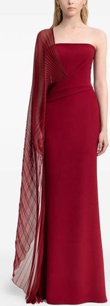 Gemy Maalouf Asymmetrisches Maxikleid mit Drapierung - Rot