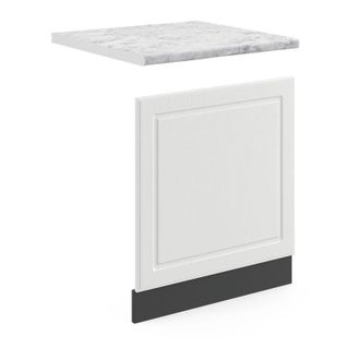 Vicco Frontblende R-Line, Weiß Landhaus, 60 cm, ap Marmor