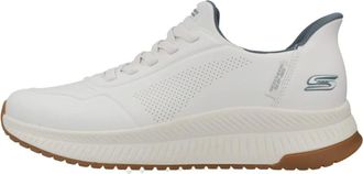 Skechers Homme, Sport, Blanc, Taille: 42 EU Bobs Squad 4 - Direct Step
