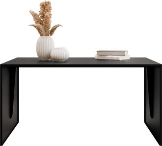 Mirjan24 Couchtisch Mekiosa IV, Rechteckige Form, Gestell aus Stahl, Kaffeetisch, Wohnzimmertische, Beistelltisch, Sofatisch, Teetisch (Schwarz)