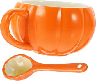 Cabilock 1 Satz Kürbisbecher Aus Keramik Dessertbecher Plüsch Espresso Kürbisse Zum Dekorieren Kürbis- Mini-kürbisse Pilzkaffee Kürbisgesichtsbecher Kürbis Was