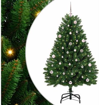 vidaXL K&uuml;nstlicher Weihnachtsbaum Gr&uuml;n 150 cm PVC und Metall vidaXL