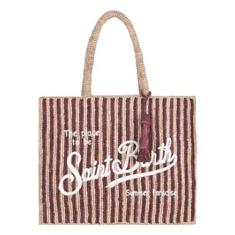 MC2 Saint Barth Mini Vanity Raffia a righe - - Bags - Damen - Braun - ONE SIZE