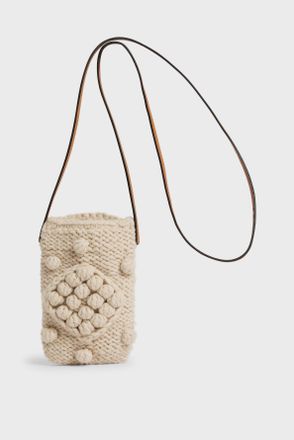 Gerard Darel Porte t&eacute;l&eacute;phone en tricot - ROSIE - Naturel