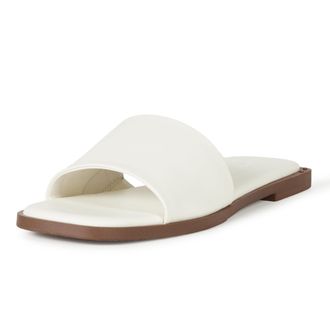 The Drop Damen Oslo Sandale mit einem Riemen, Elfenbein, 37.5 EU