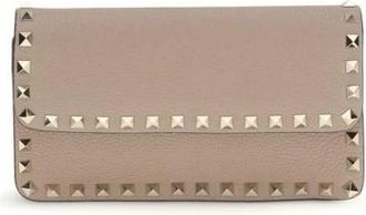 Valentino Garavani Rockstud Leder Clutch - - Bags - Damen - Rosa - ONE SIZE