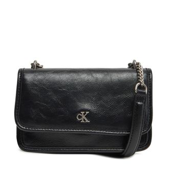 Calvin Klein Jeans Handtasche Calvin Klein Jeans Chain Mini Ew Flap LV04K3085G Schwarz