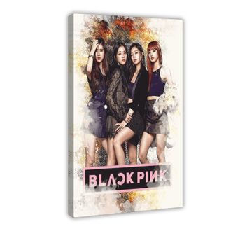 Generic K-pop Blackpink Poster (5) Leinwand Poster Wandkunst Dekor Druck Bild Gemälde für Wohnzimmer Schlafzimmer Dekoration 40 x 60 cm