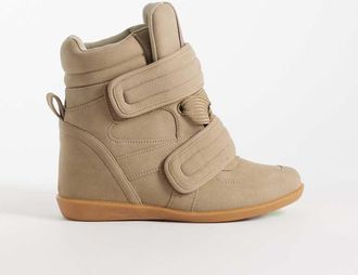 Asos Dahlia baskets montantes compens&eacute;es beige-Neutre