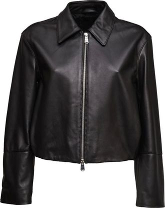 Dondup Femme, Vestes, Noir, Taille: 40 FR Leather Jacket