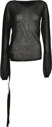 Ann Demeulemeester Femme, Tops, Noir, Taille: 42 FR Long Sleeve Top